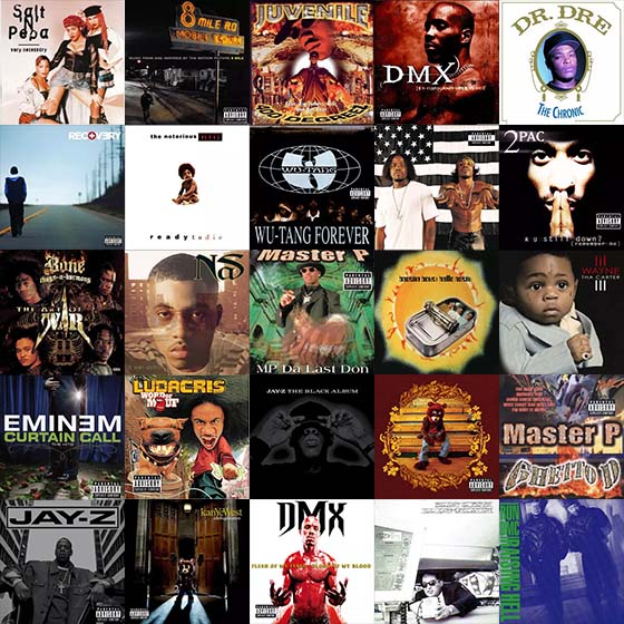 Rap Album Cover Art 90 s And 2000 s Edition Collage